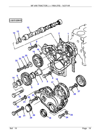 Massey ferguson mf 690 tractor 1984 (fr) tractor parts catalogue manual ...