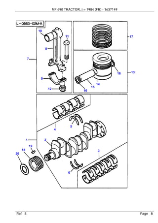 Massey ferguson mf 690 tractor 1984 (fr) tractor parts catalogue manual ...