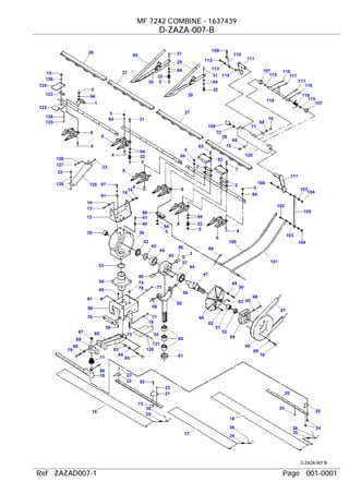 Massey ferguson mf 7242 combine parts catalogue manual | PDF