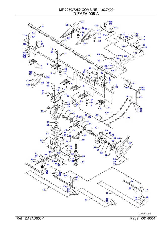 Massey ferguson mf 7250 combine parts catalogue manual | PDF | Sports ...