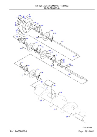 Massey ferguson mf 7254 combine parts catalogue manual | PDF