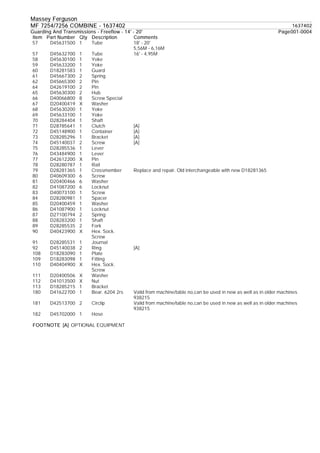 Massey ferguson mf 7254 combine parts catalogue manual | PDF
