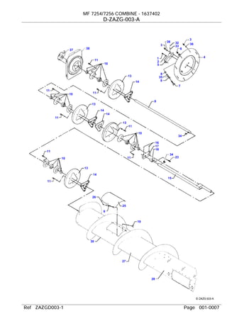 Massey ferguson mf 7256 combine parts catalogue manual | PDF