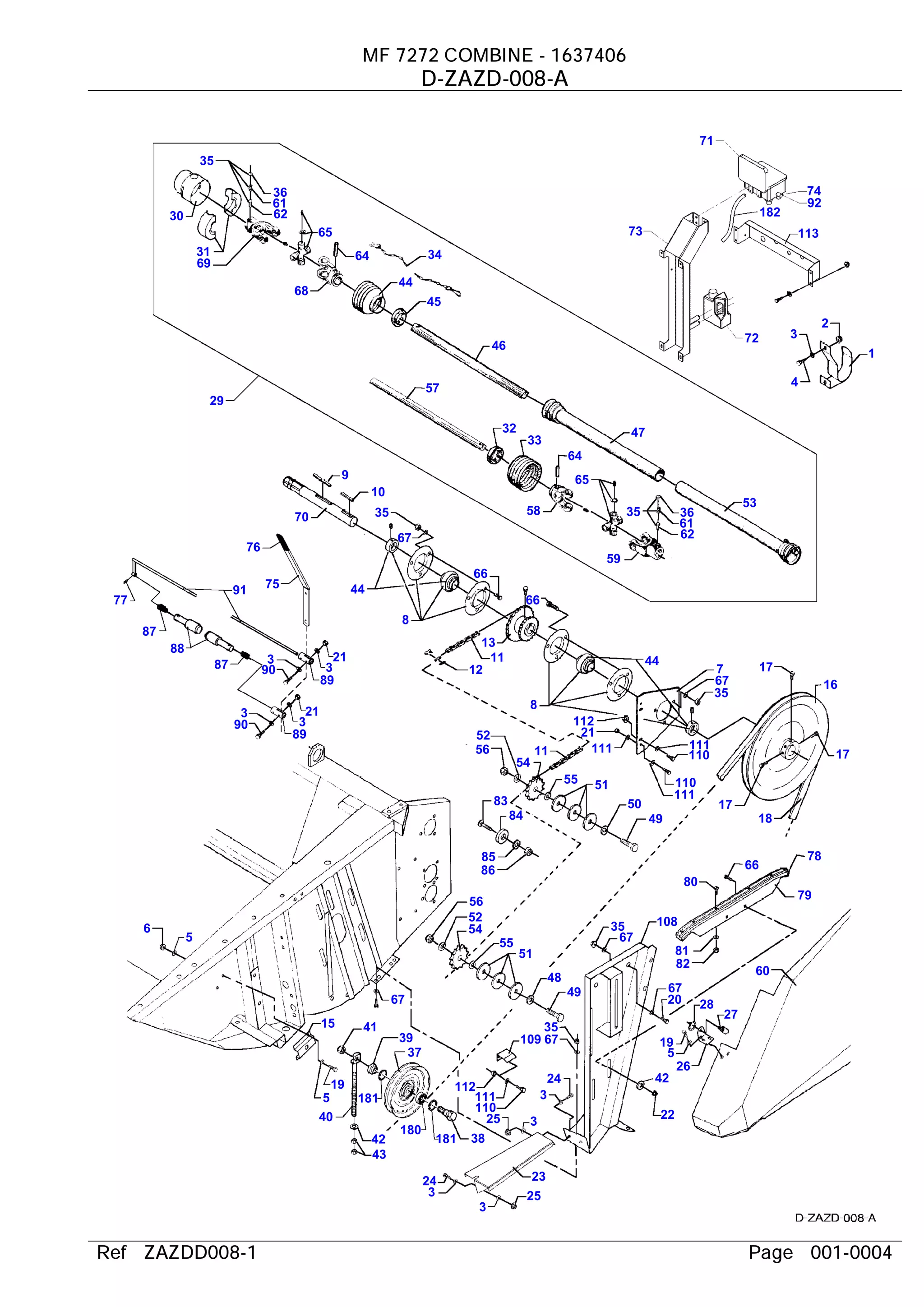 Massey ferguson mf 7272 combine parts catalogue manual | PDF
