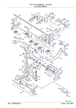 Massey ferguson mf 7272 combine parts catalogue manual | PDF