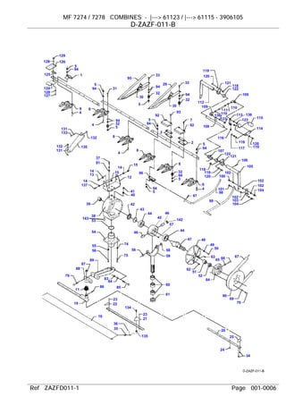 Massey ferguson mf 7278 combines ( -- 61123 --- 61115) parts catalogue ...