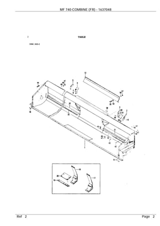Massey ferguson mf 740 combine (fr) parts catalogue manual | PDF