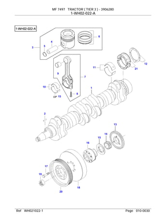 Massey ferguson mf7497 tractor (tier 3) parts catalogue manual | PDF