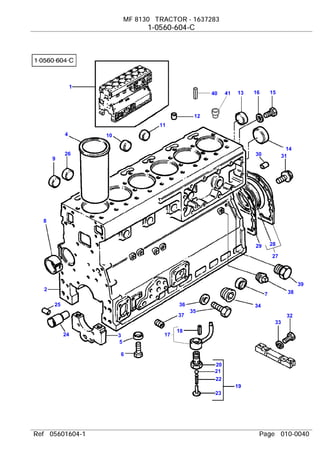 Massey ferguson mf8130 tractor parts catalogue manual | PDF