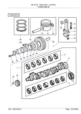 Massey ferguson mf8130 tractor parts catalogue manual | PDF