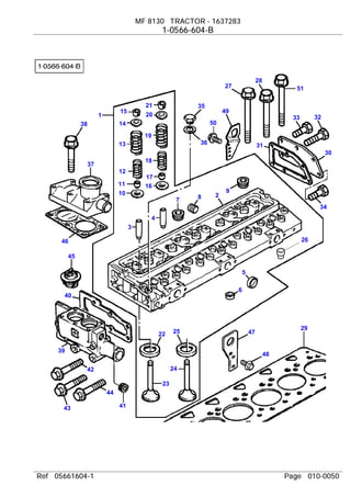 Massey ferguson mf8130 tractor parts catalogue manual | PDF