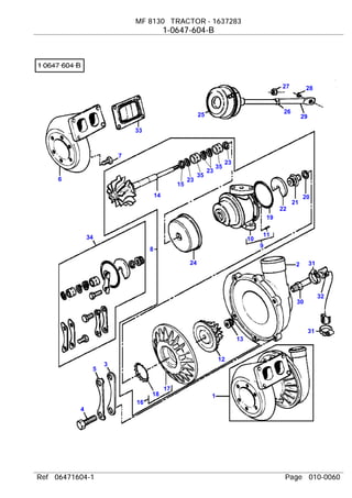 Massey ferguson mf8130 tractor parts catalogue manual | PDF