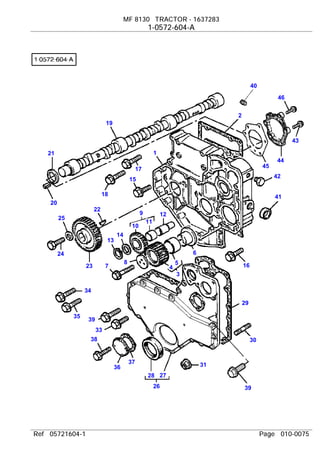 Massey ferguson mf8130 tractor parts catalogue manual | PDF