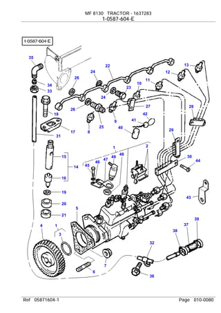 Massey ferguson mf8130 tractor parts catalogue manual | PDF