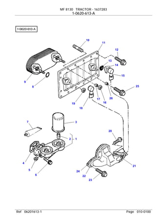 Massey ferguson mf8130 tractor parts catalogue manual | PDF