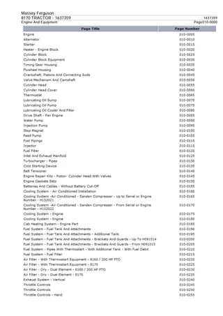 Massey ferguson mf8170 tractor parts catalogue manual | PDF