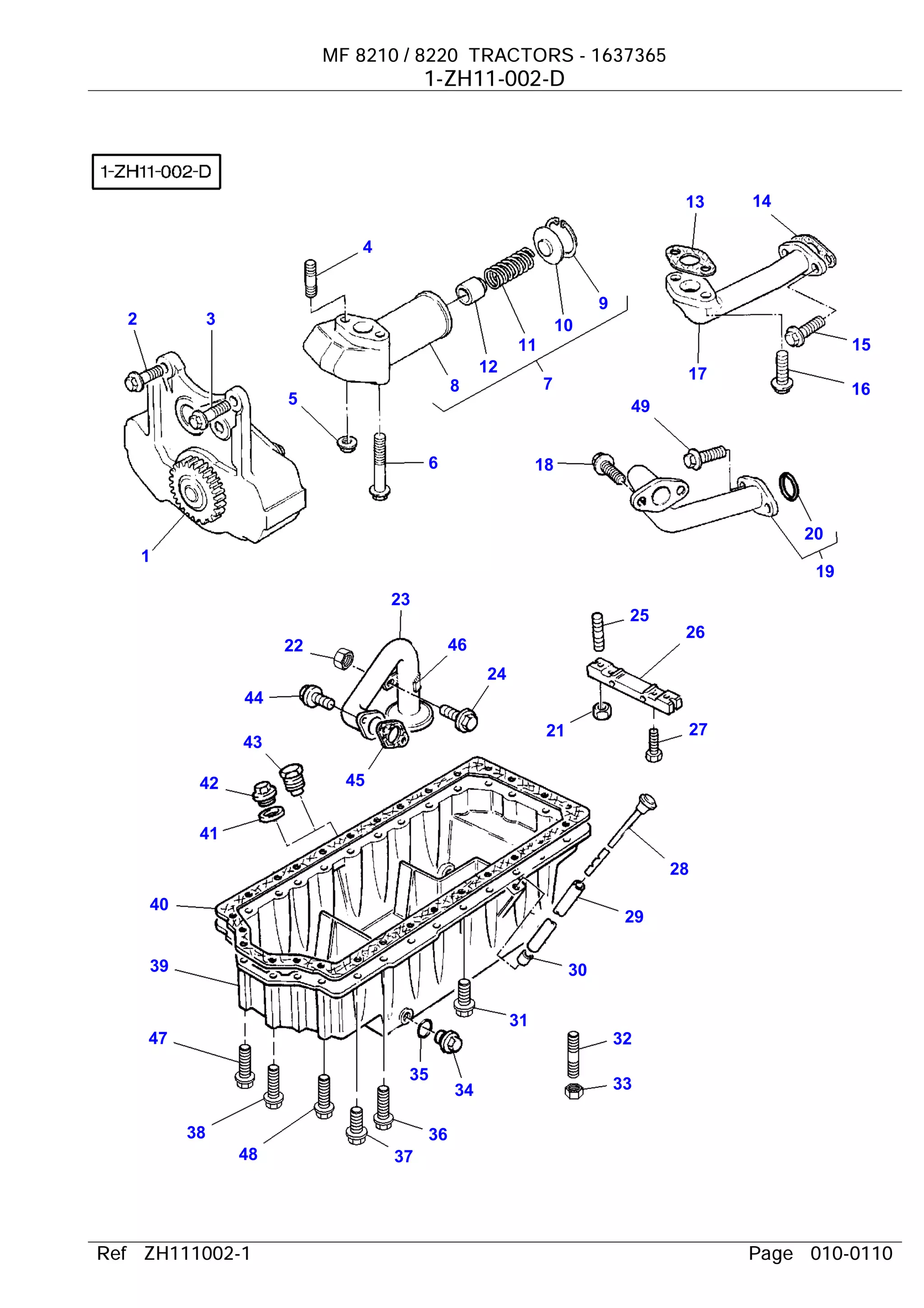 Massey ferguson mf8210 tractors parts catalogue manual | PDF