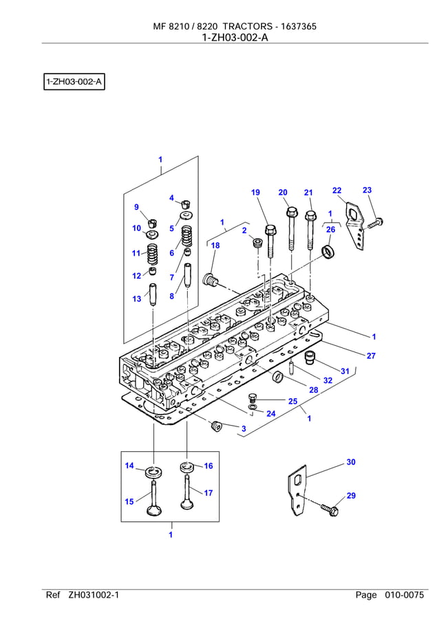 Massey ferguson mf8210 tractors parts catalogue manual | PDF