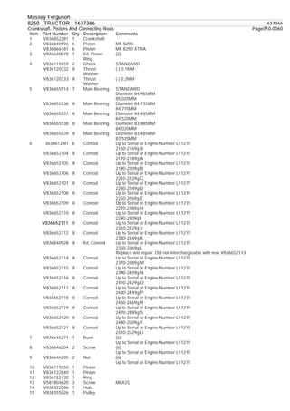Massey ferguson mf8250 tractor parts catalogue manual | PDF