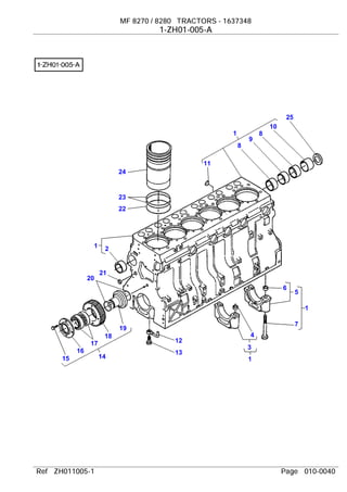 Massey ferguson mf8270 tractor parts catalogue manual | PDF