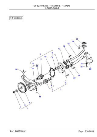 Massey ferguson mf8280 tractor parts catalogue manual | PDF