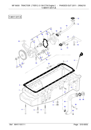 Massey ferguson mf8650 tractor (tier 2 3 84 cta engine) - phased out ...