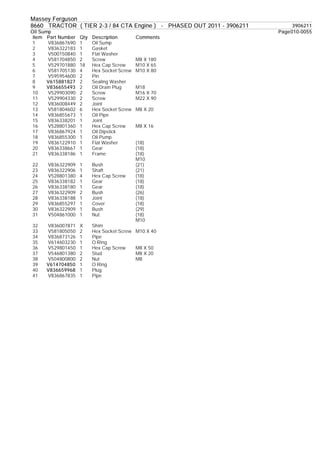 Massey ferguson mf8660 tractor (tier 2 3 84 cta engine) - phased out ...