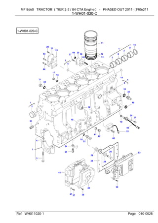 Massey ferguson mf8660 tractor (tier 2 3 84 cta engine) - phased out ...