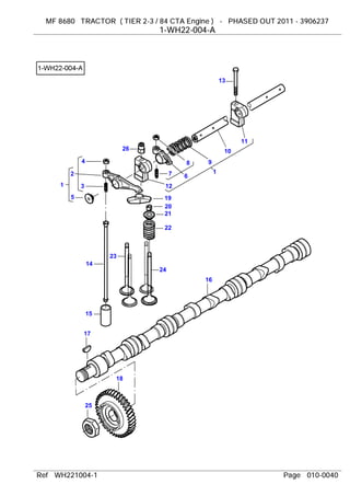 Massey ferguson mf8680 tractor (tier 2 3 84 cta engine) (phased out ...