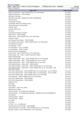 Massey ferguson mf8690 tractor (tier 2 3 84 cta engine) (phased out ...