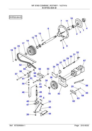 Massey ferguson mf 8780 rotary combine parts catalogue manual | PDF ...