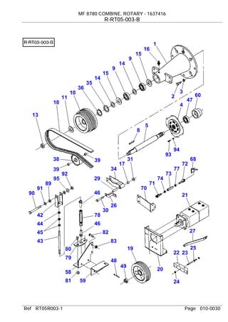 Massey ferguson mf 8780 rotary combine parts catalogue manual | PDF