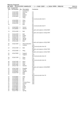 Massey ferguson mf 8947 telescopic handler ( 363612001) (- 363619999 ...