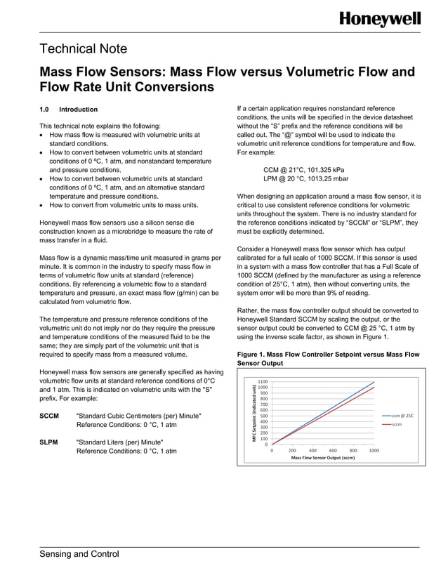 Mass flow vs volumetric flow and unit conversion | PDF