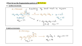 Mass fragmentation of Carbonyl compounds(spectral analysis) | PPTX