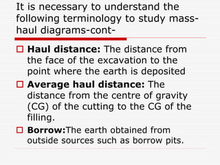 Mass haul diagram | PPT