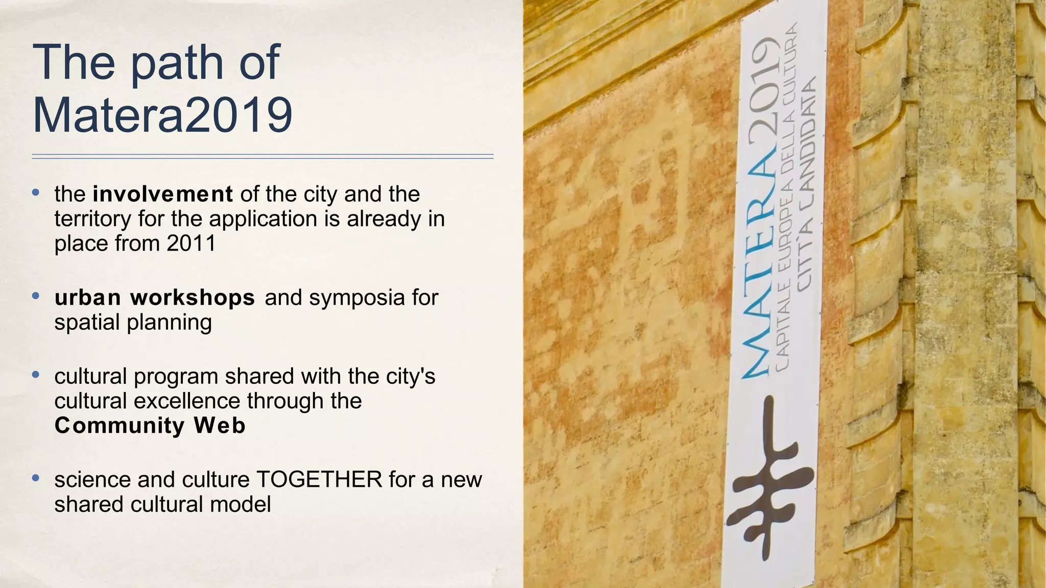 Matera, hub for creative business | PPT