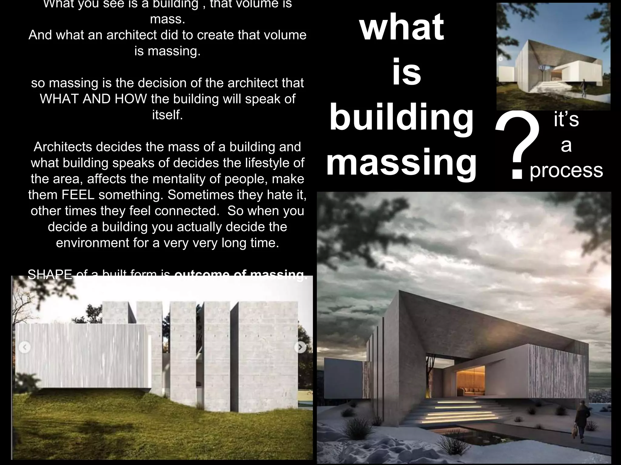 Massing of building by NAYANDEEP | PPTX