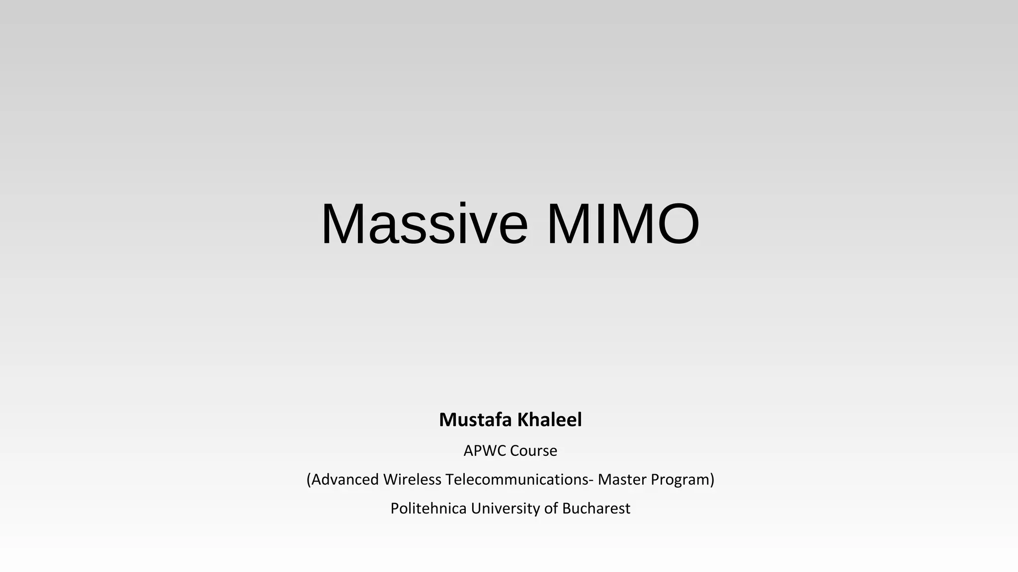 Massive mimo | PPT