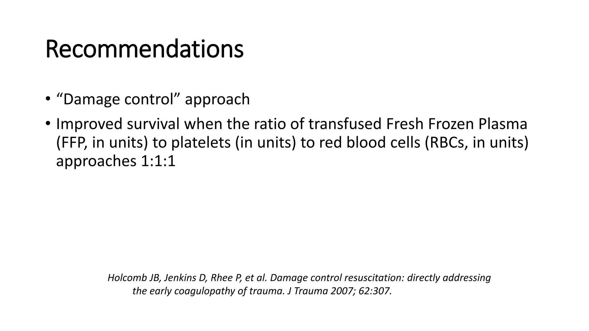 Massive-transfusion.pptx | Blood Disorders | Diseases and Conditions