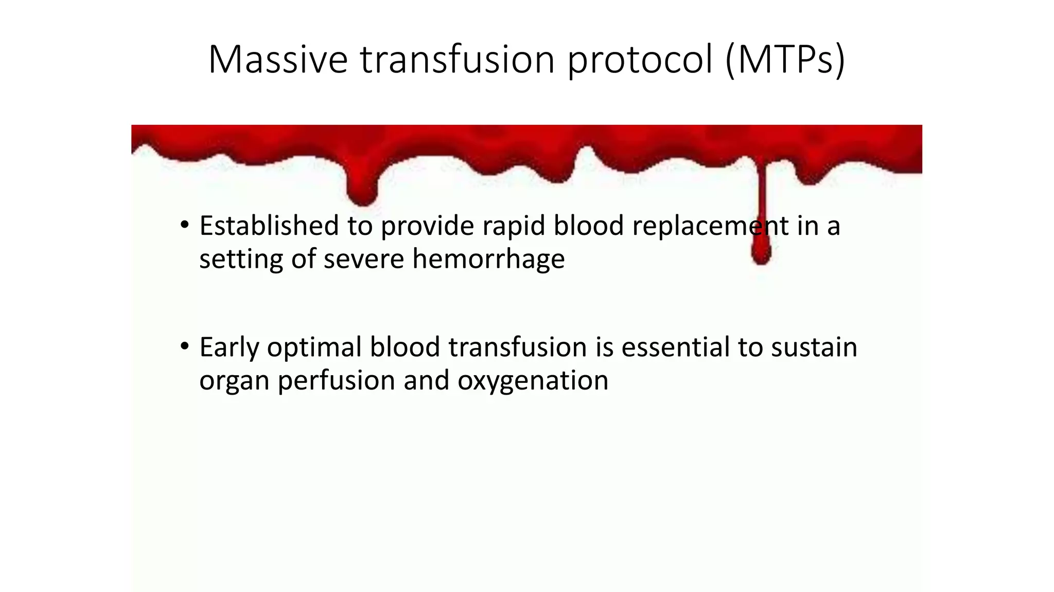 Massive-transfusion.pptx | Blood Disorders | Diseases and Conditions