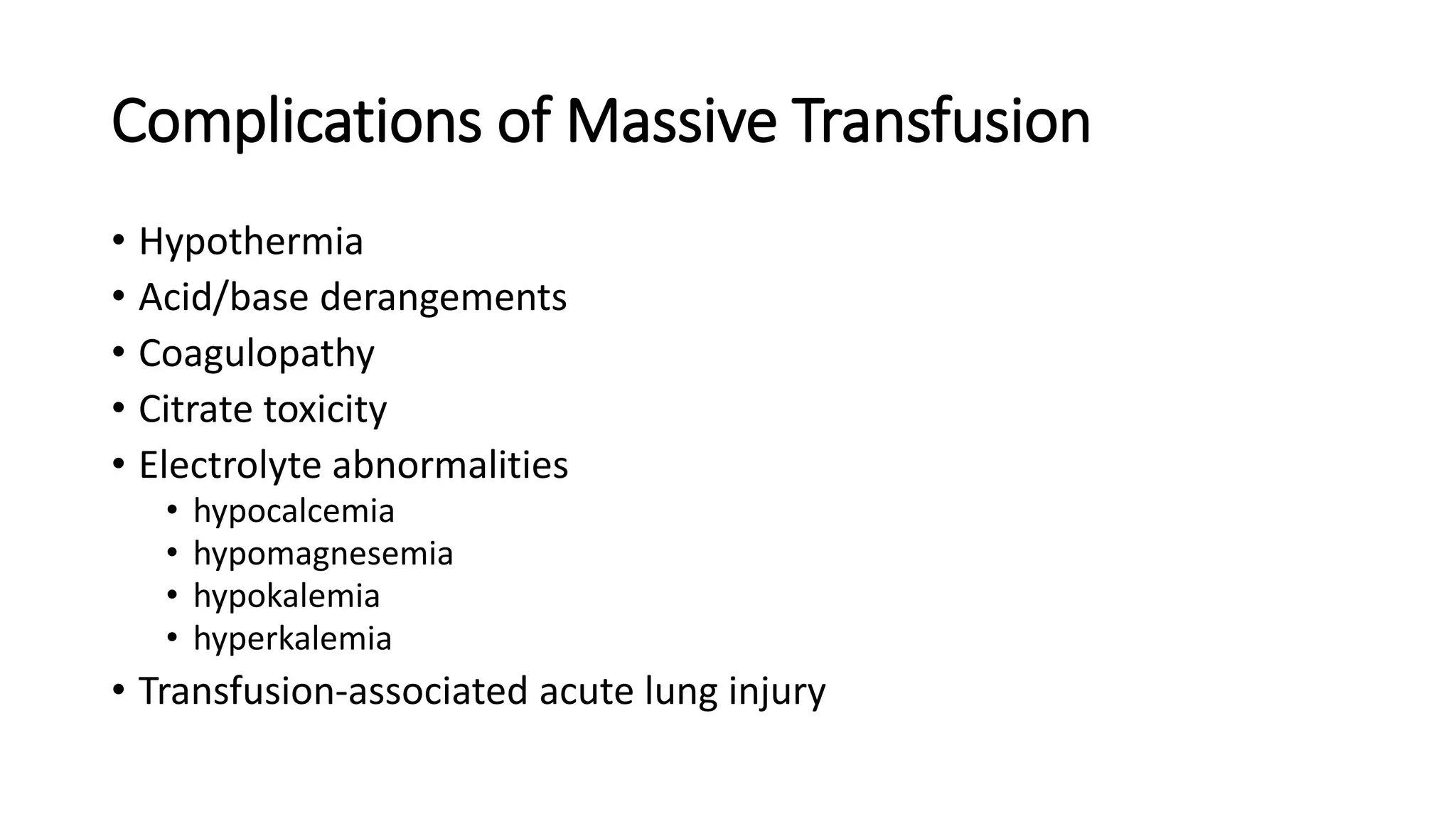 Massive-transfusion.pptx | Blood Disorders | Diseases and Conditions