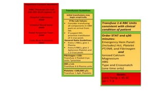 Massive-transfusion.pptx | Blood Disorders | Diseases and Conditions