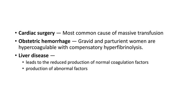 Massive-transfusion.pptx | Blood Disorders | Diseases and Conditions