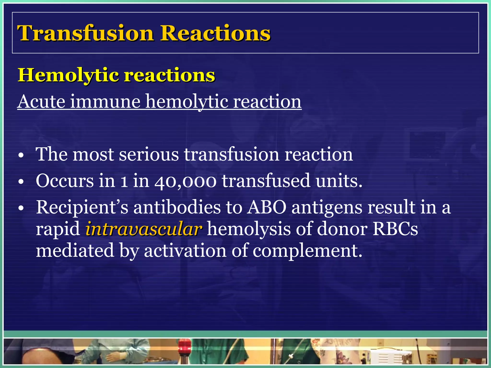 Massive Blood Transfusion | PPT