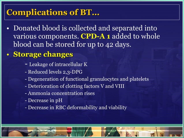 Massive Blood Transfusion | PPT | Blood Disorders | Diseases and Conditions