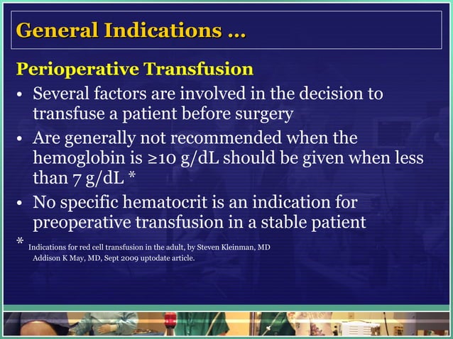 Massive Blood Transfusion | PPT | Blood Disorders | Diseases and Conditions