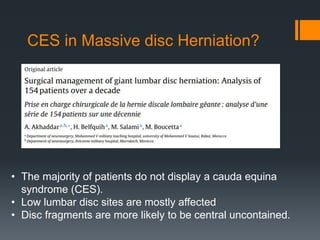 Massive disc herniation – Discectomy Vs Fusion.pptx