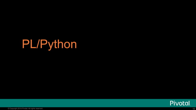 Massively Parallel Process with Prodedural Python by Ian Huston | PPT