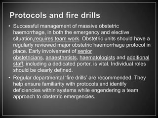 Massive obstetrical hemorrhage | PPTX